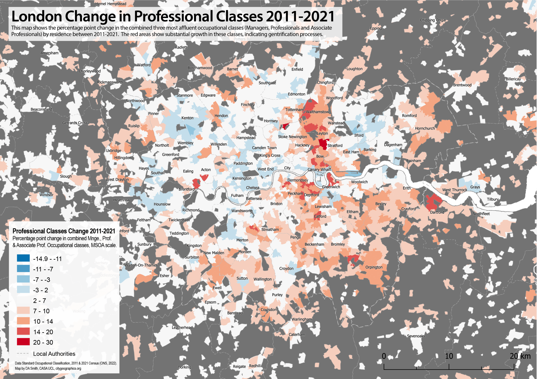 Tracking Gentrification in London and Manchester Using the 2021 Census Occupational Class Data ...