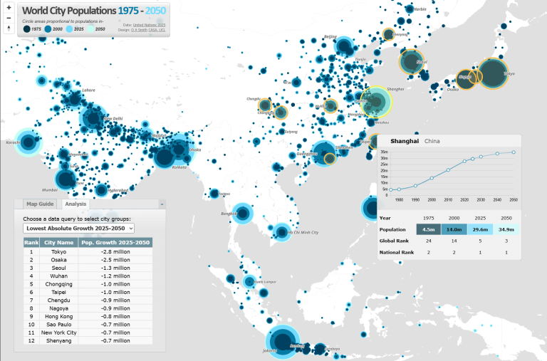 World City Population Map Update with the New World Urbanization ...